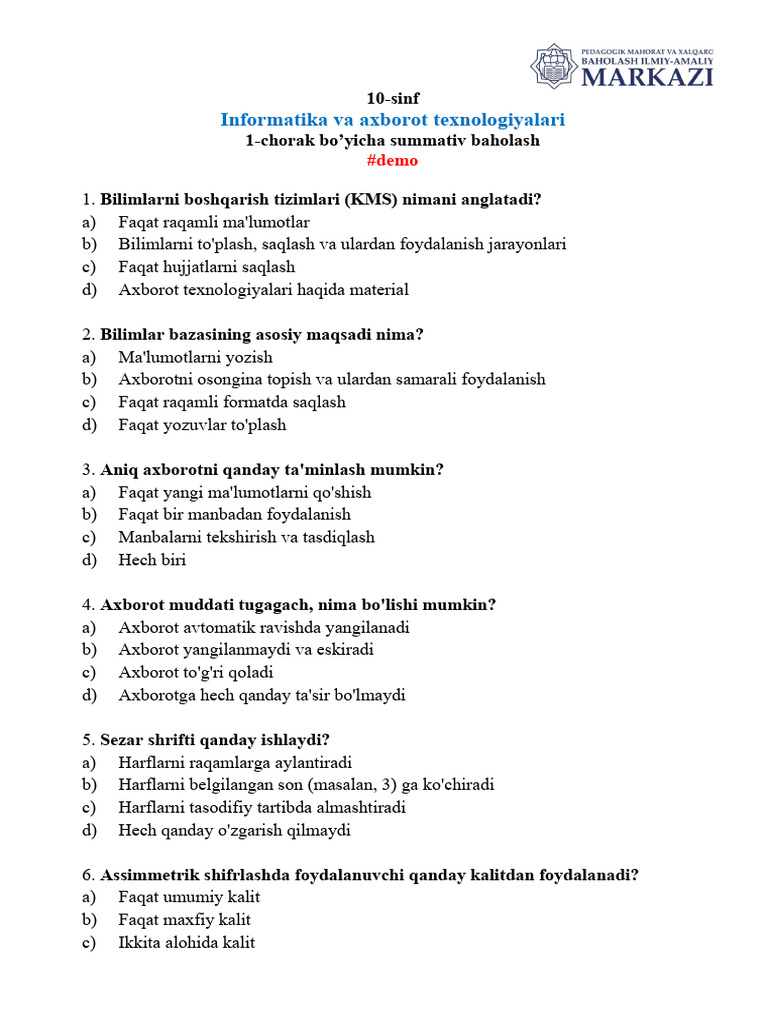 10 Sinf | PDF