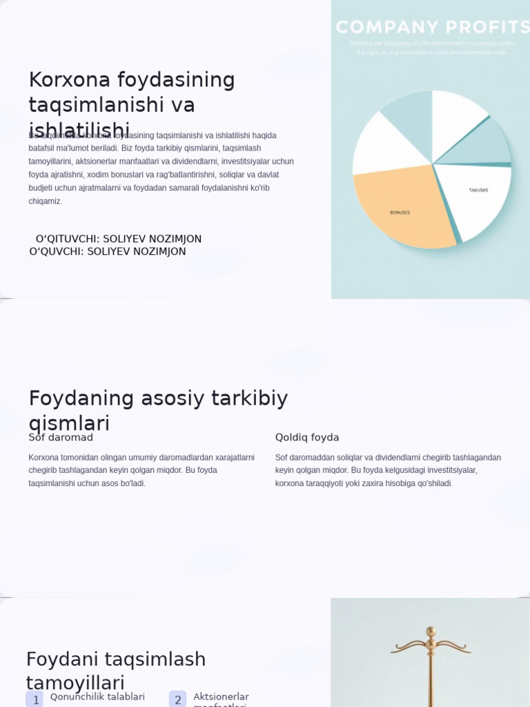 Korxona Foydasining Taqsimlanishi Va Ishlatilishi.pptx 20250104 193842 ...
