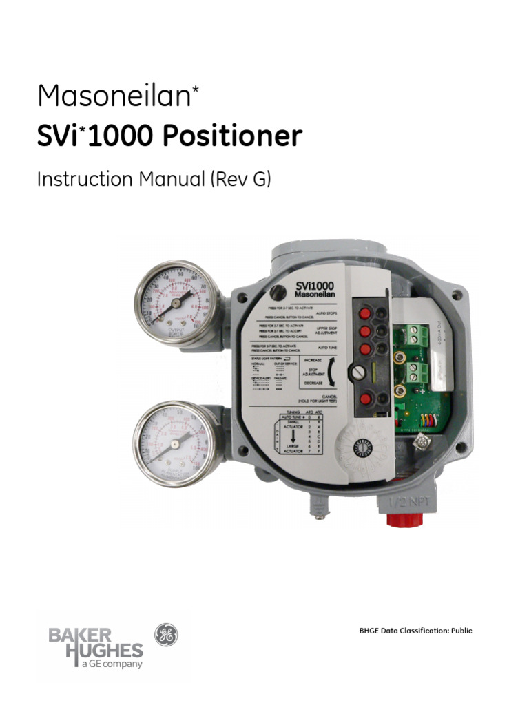 Masoneilan Positioner SVi-1000 Rev. G | PDF | Servomechanism | Actuator