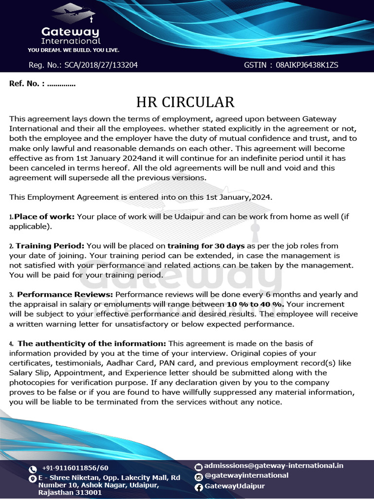HR Circular | PDF | Employment | Business