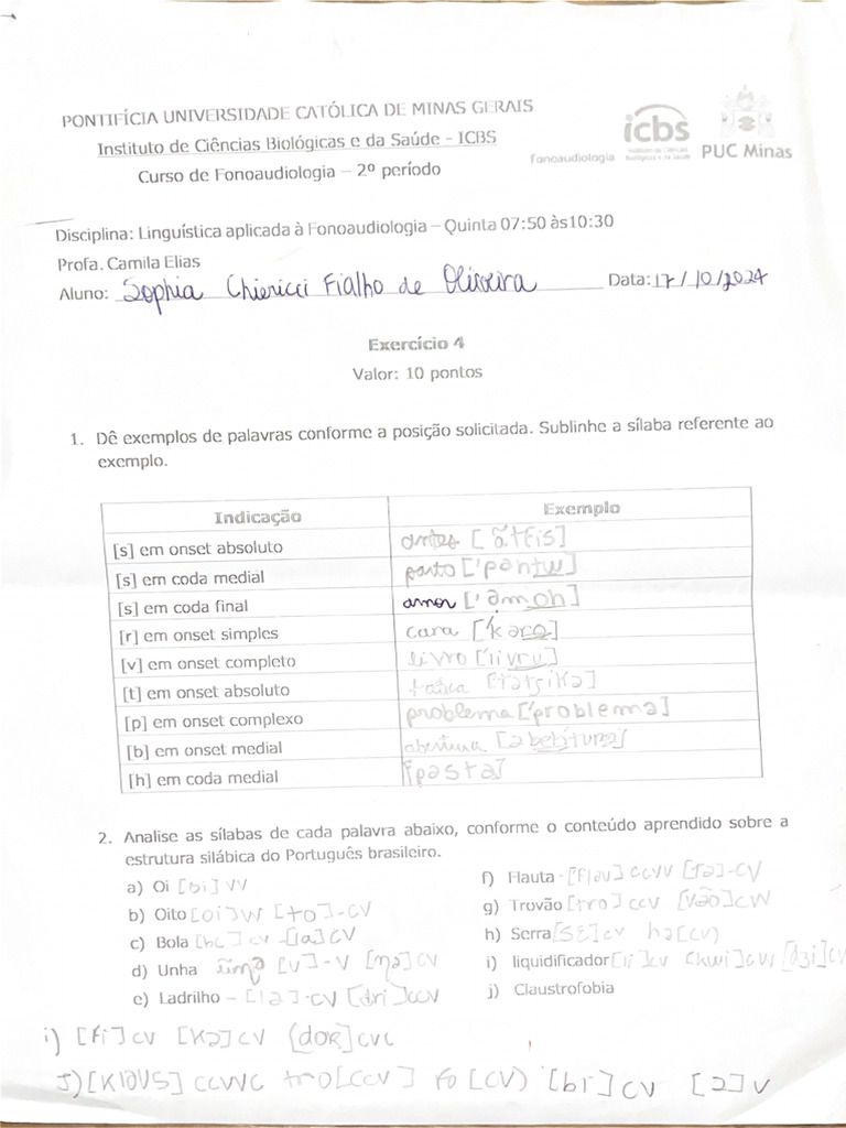 Exercício 4 Fonetica Pdf
