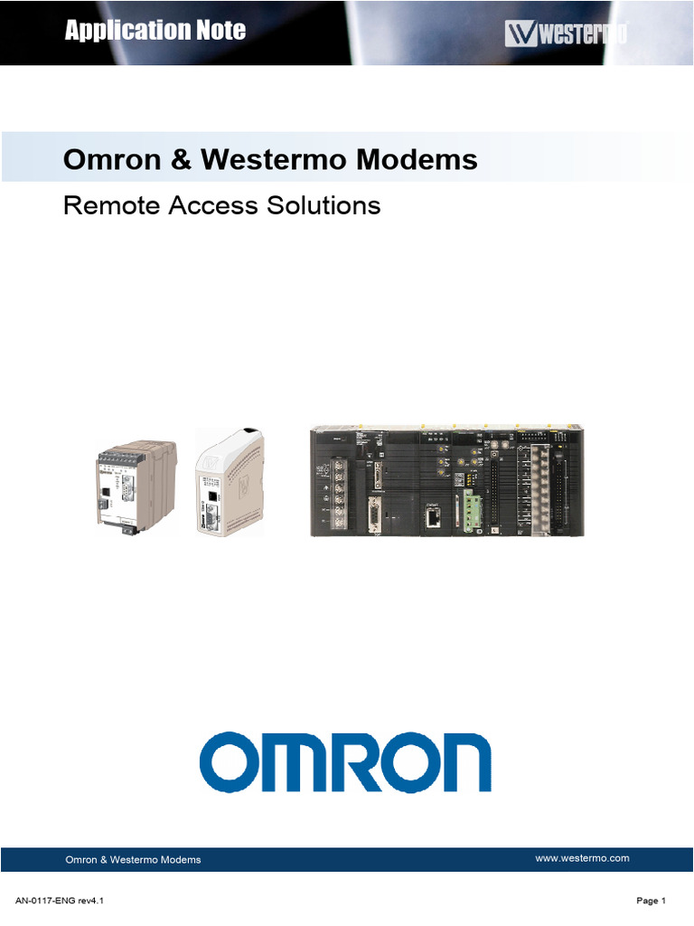 Westermo An Omron Remote Access | PDF | Programmable Logic Controller ...
