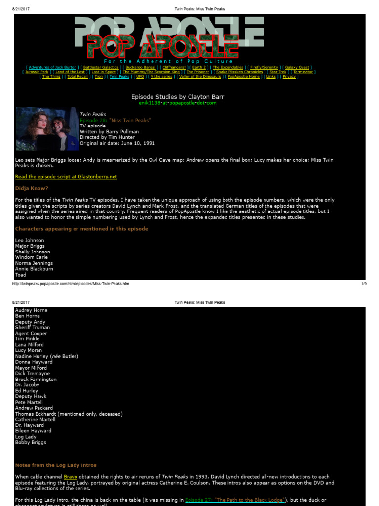 Miss Twin Peaks | PDF