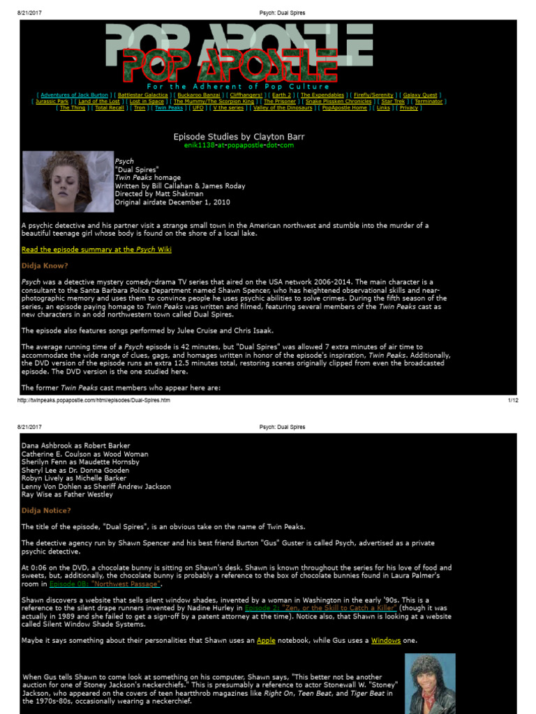 Psych Dual Spires | PDF