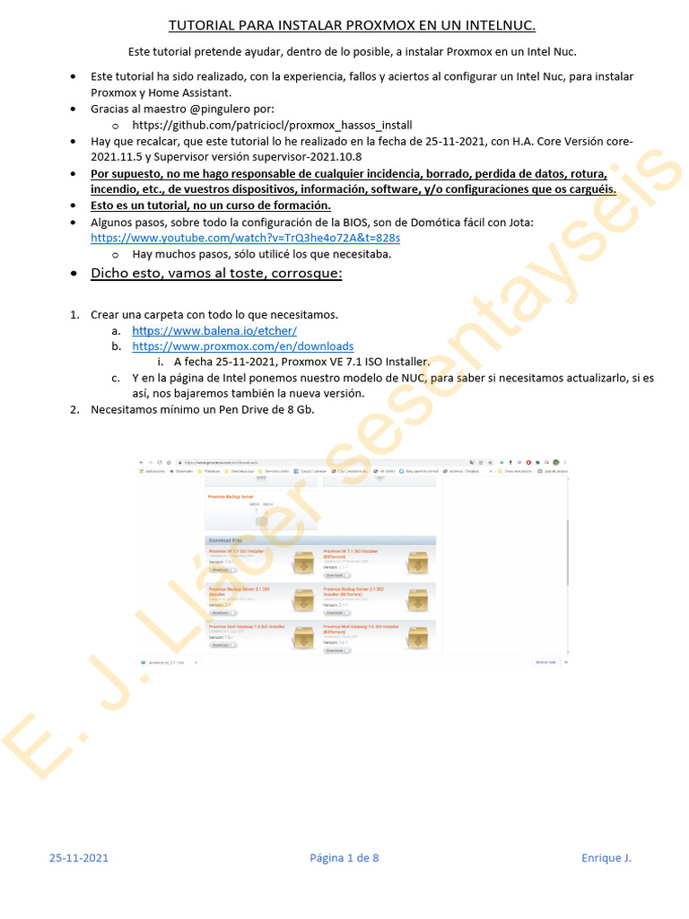 Turorial para Proxmox en NUC | PDF | Informática | Arquitectura de ...