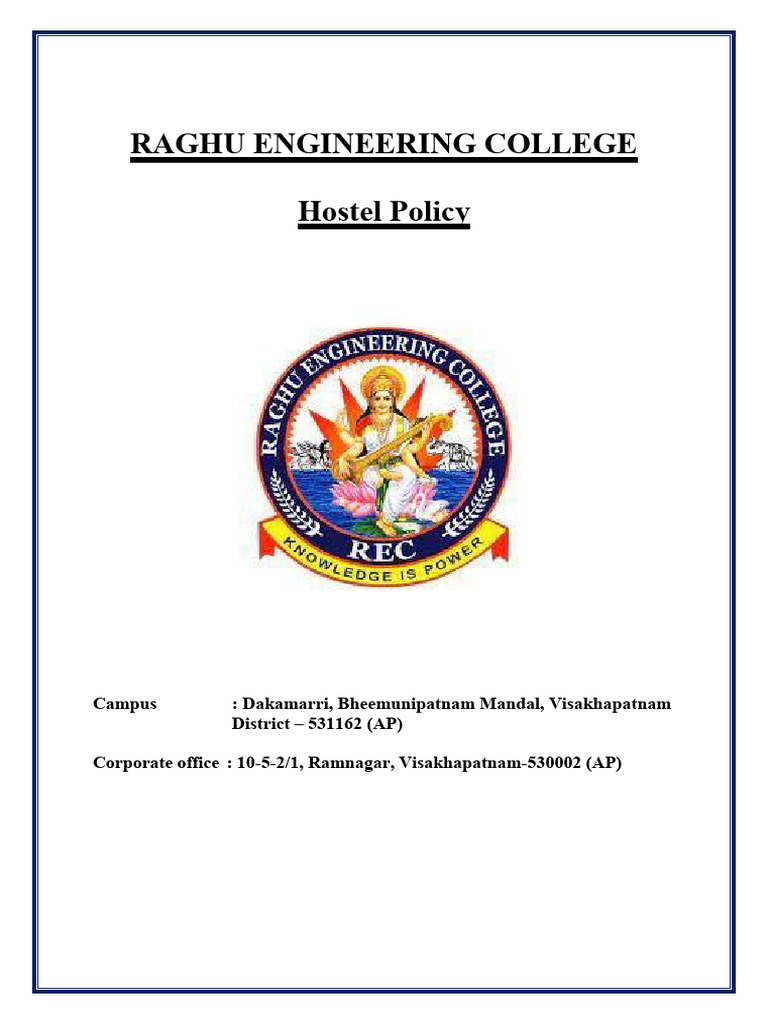 hostel-policy | PDF | Justice | Crime & Violence