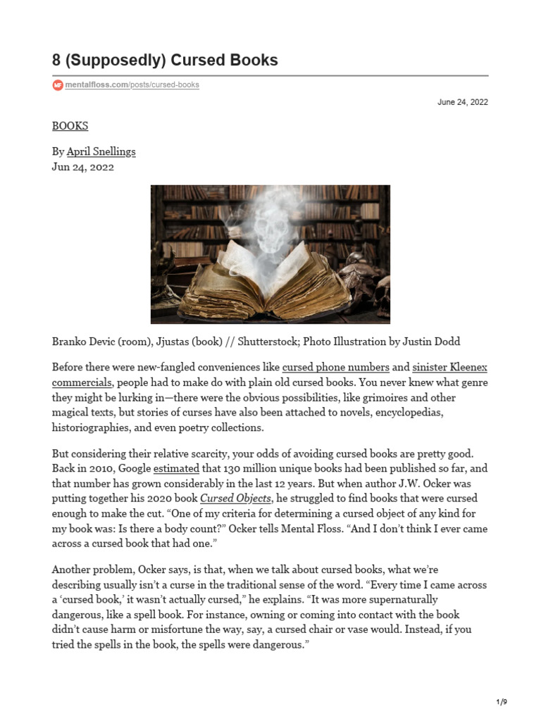 8 Supposedly Cursed Books | PDF