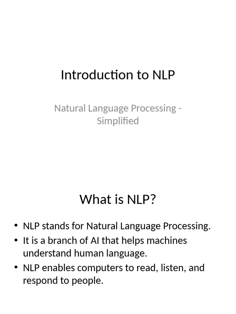 Understanding NLP: Key Concepts | PDF