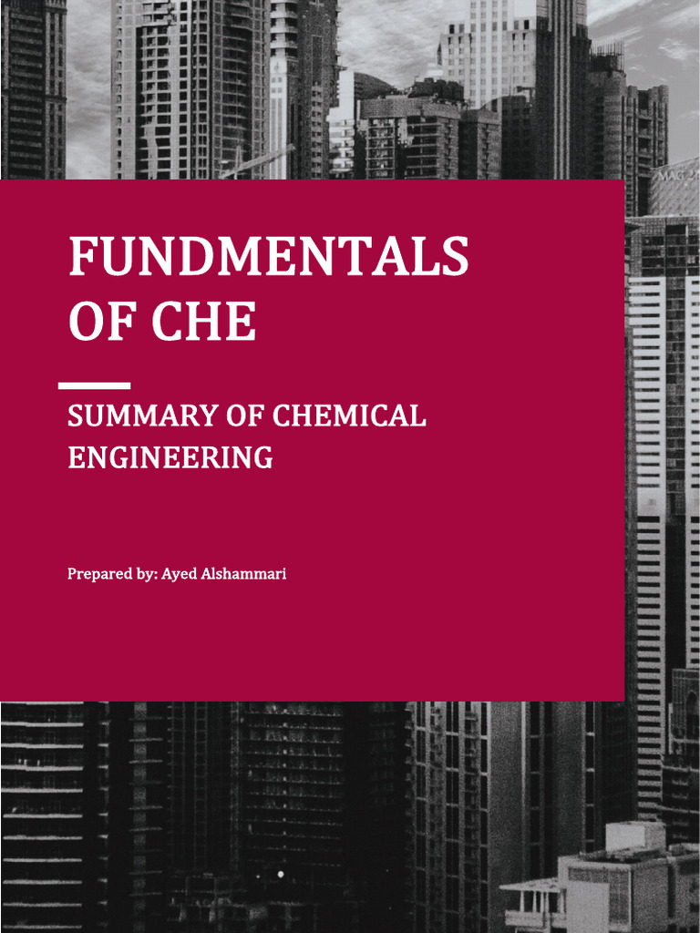 Chemical Engineering Fundamentals Guide | PDF | Stoichiometry | Mole (Unit)