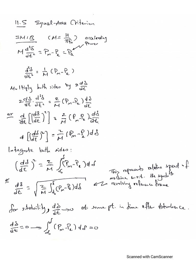 Lec32b-Equal Area Criterion | PDF