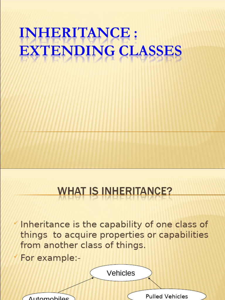 Inheritance NEW PPT | PDF | Inheritance (Object Oriented Programming) | Class (Computer Programming)