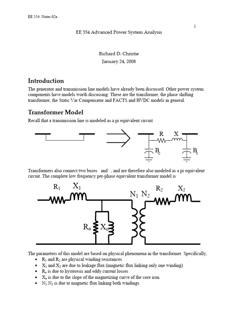 Lec03b-Transformer Models - Tap Changing & Phase Shifter | PDF ...