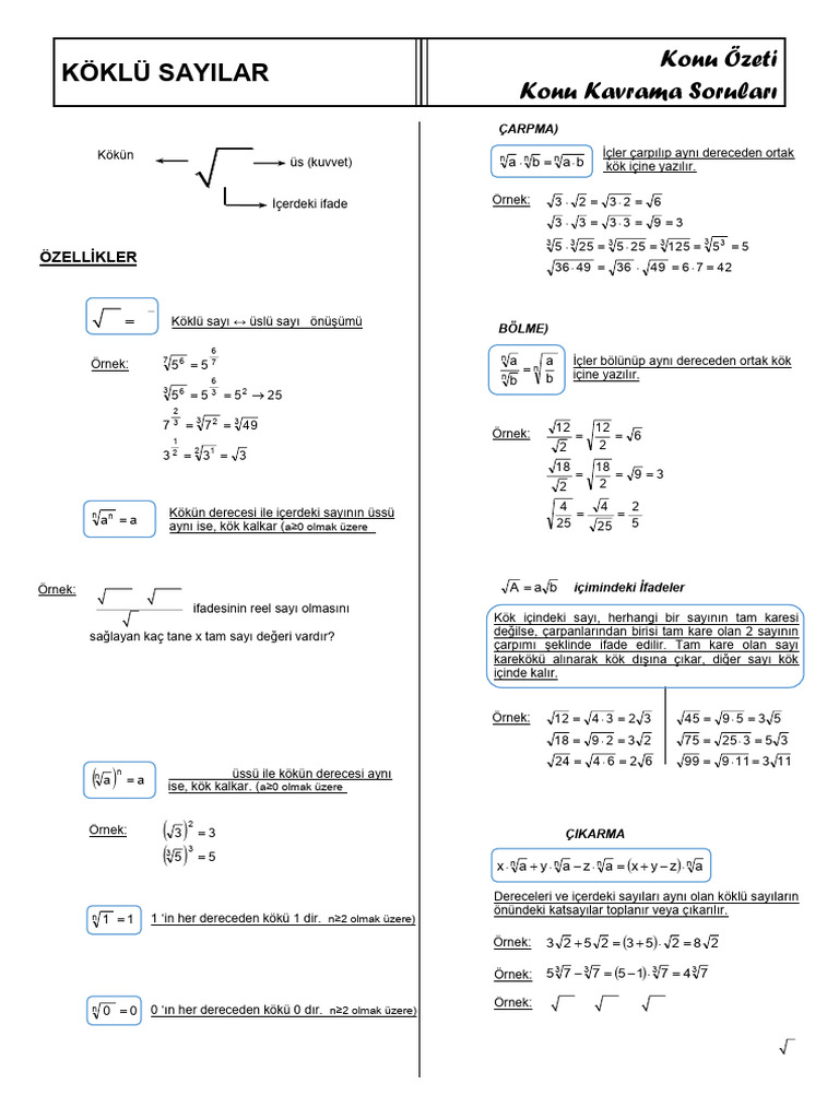 Koklu Sayilar KO Ve KKS | PDF