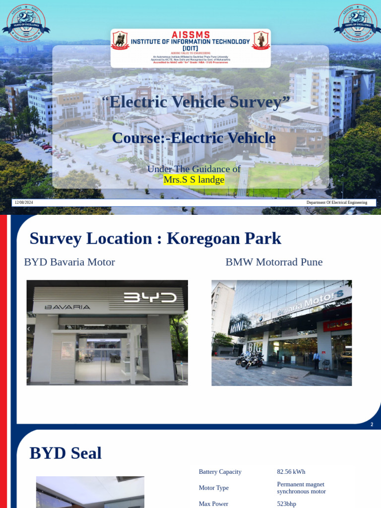 EV Presentation | PDF | Battery Charger | Electric Vehicle