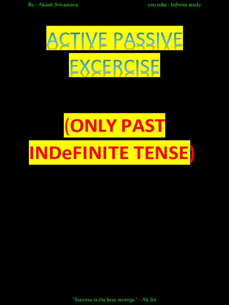 Active and Passive Exercise Examples | PDF