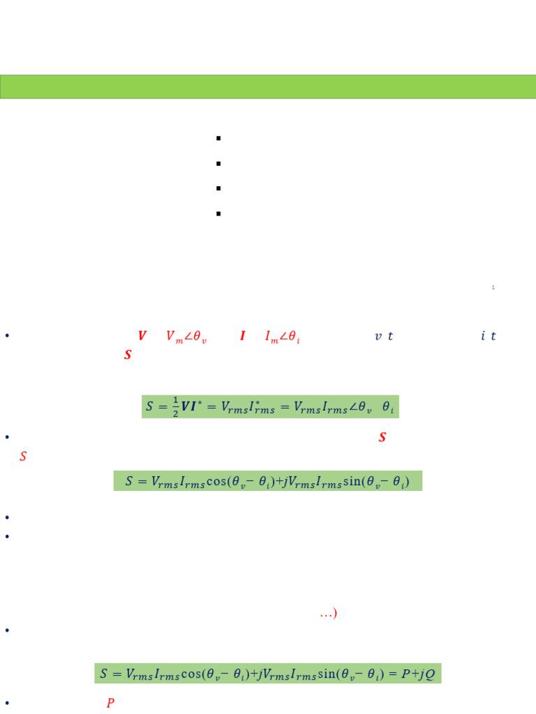 L9 - Complex Power, Linearity Property, Superposition Theorem | PDF | Electrical Network | Ac Power