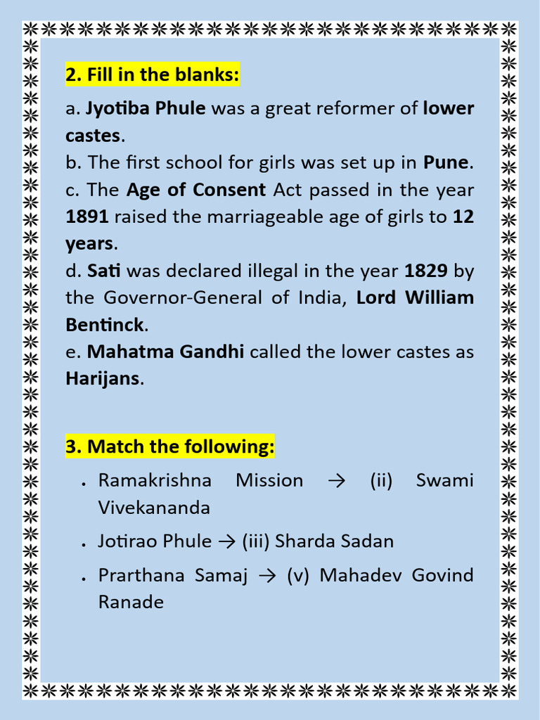Class 8 History Chapter 6 Solutions | PDF | Dalit