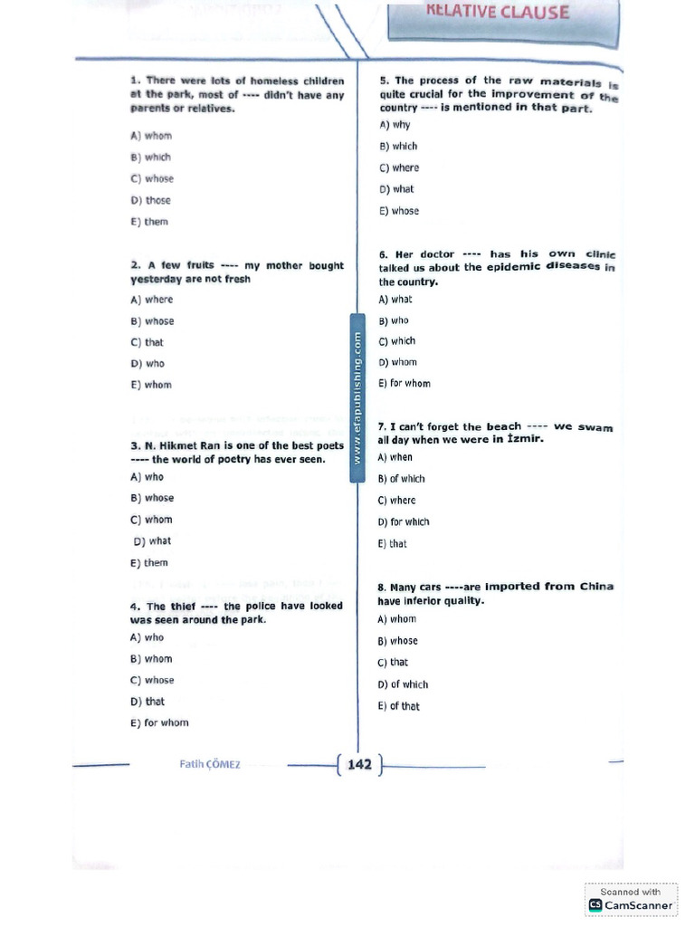 RELATIVE CLAUSE ÖDEVİ-2r | PDF