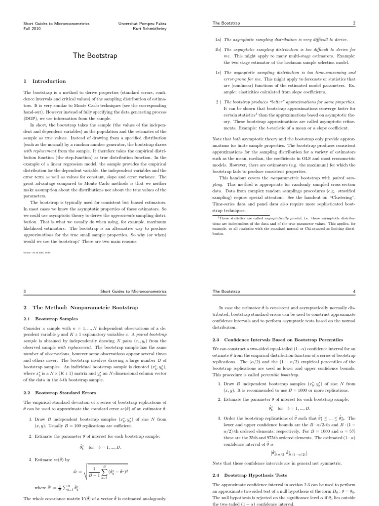 Bootstrap Up | PDF | Bootstrapping (Statistics) | Estimator