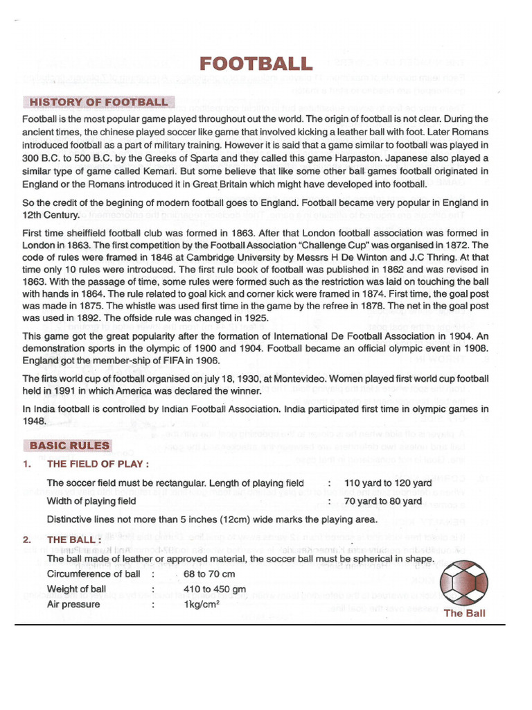 Class XII Physical Education Practical Record (Football) | PDF