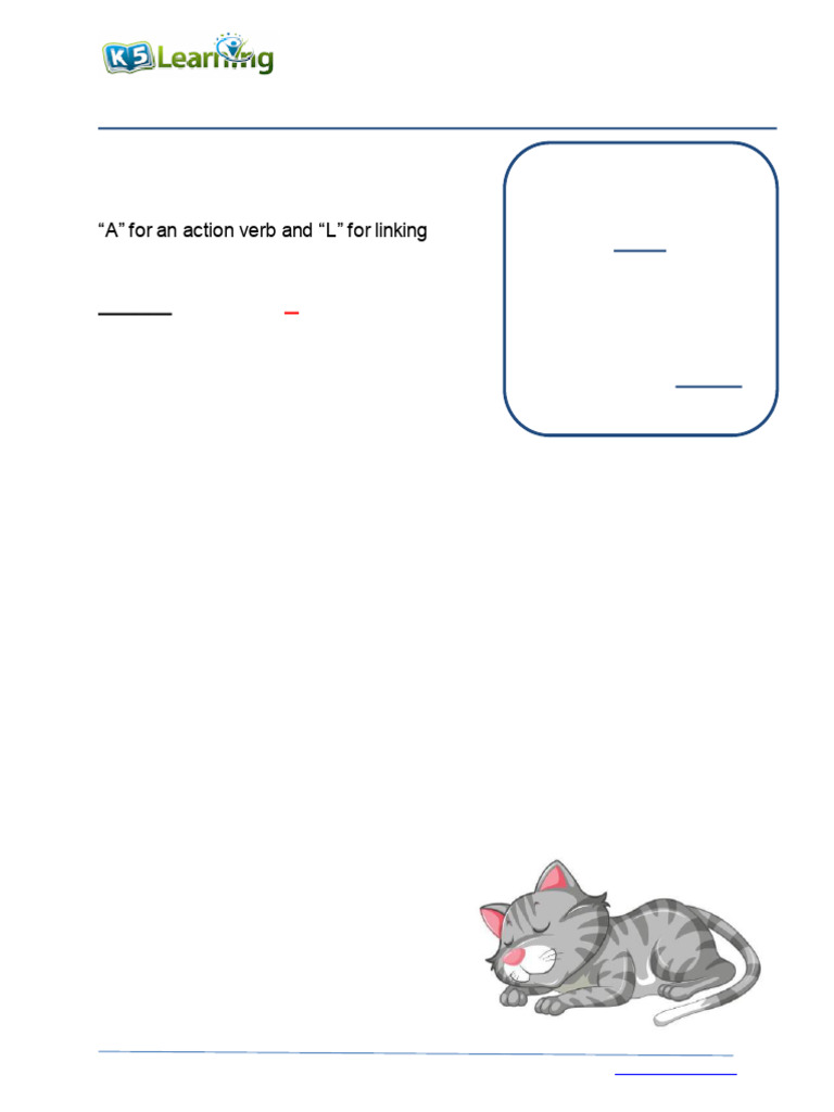 Action vs Linking Verbs Worksheet | PDF