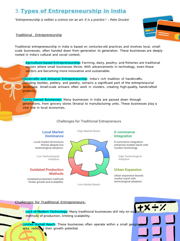 Types of Entrepreneurship in India | PDF | Entrepreneurship | Startup ...