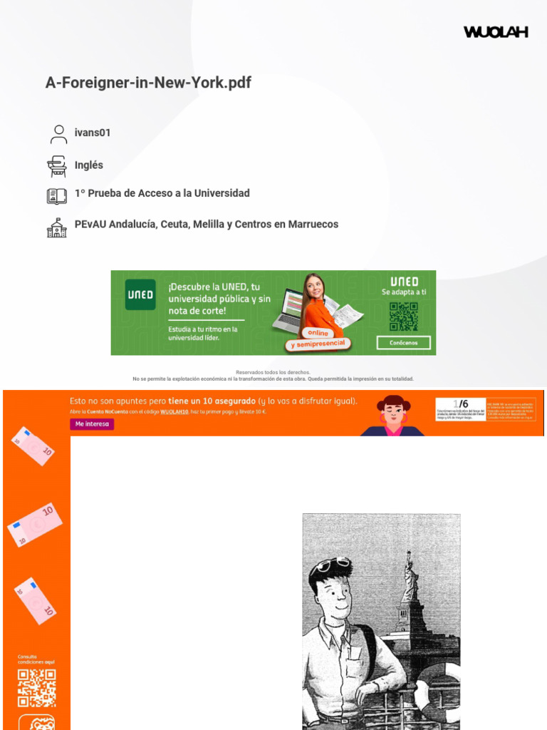 Wuolah Free a Foreigner in New York | PDF