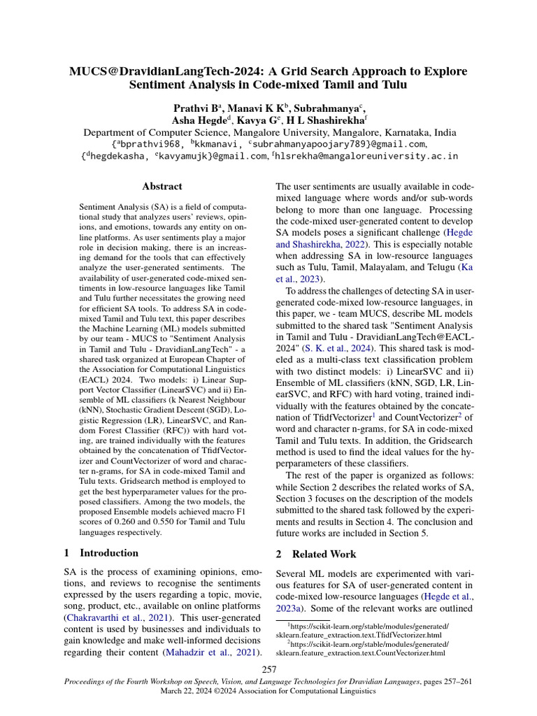 2024 Dravidianlangtech-1 43 | PDF | Statistical Classification | Sensitivity And Specificity