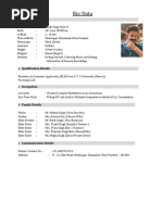 Basic Beautiful Marriage Biodata Format in Word File | PDF