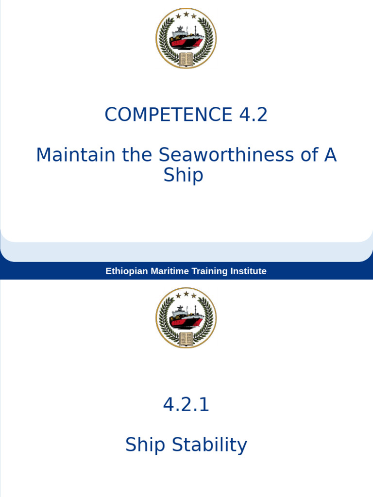 Ship Displacement and Stability Concepts | PDF | Density | Volume
