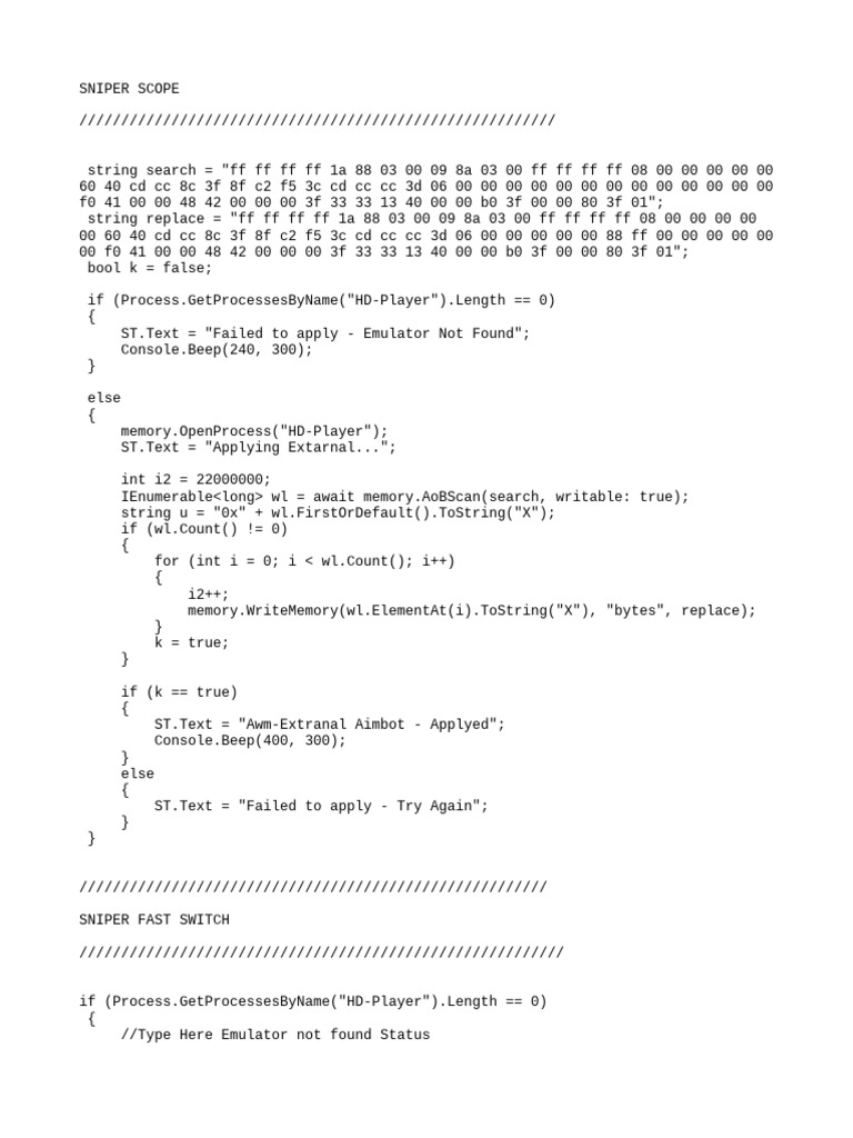 SNIPER-SCOPE | PDF | String (Computer Science) | Computer Programming