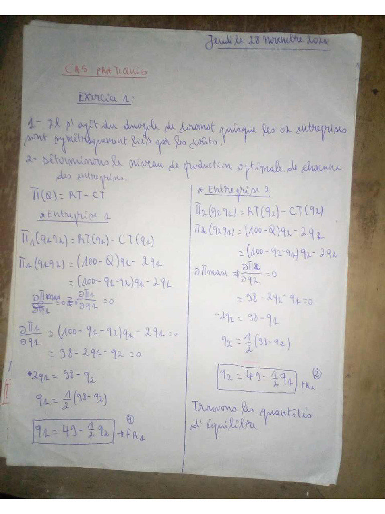 Exo Corrigés Structure | PDF