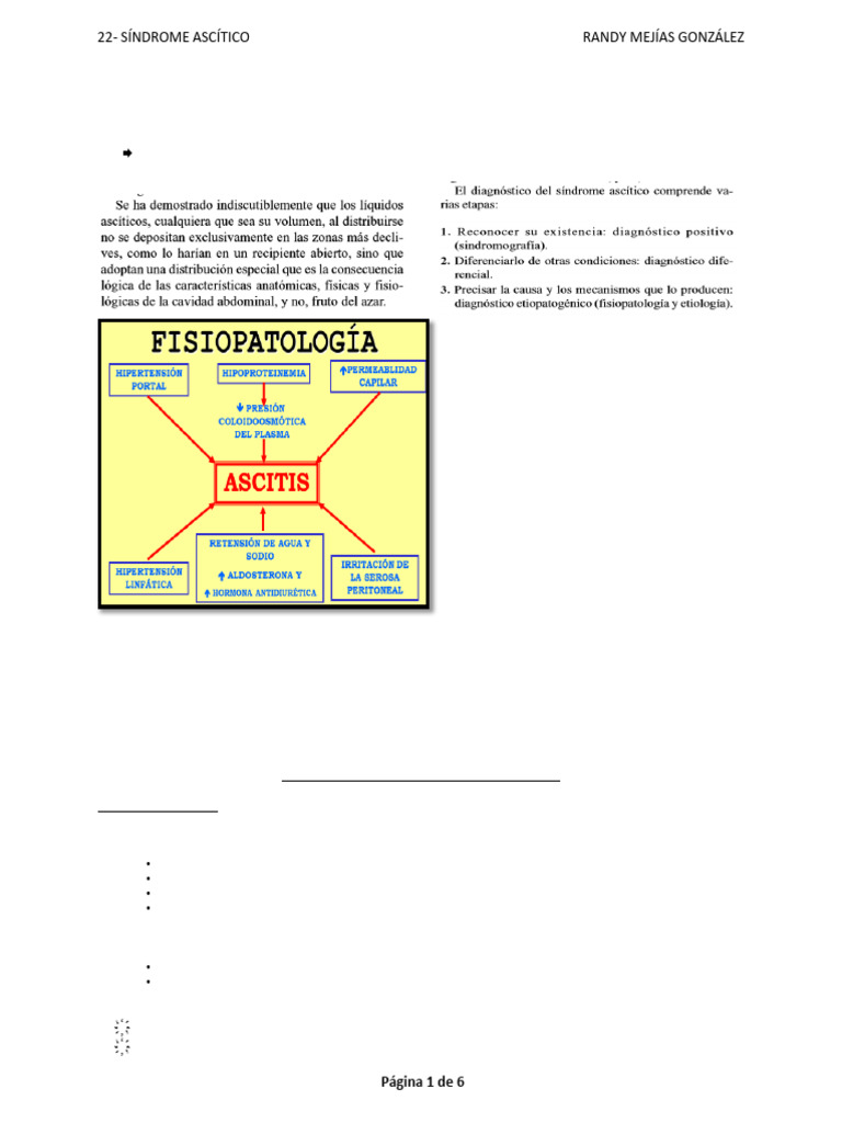 Causas y Diagnóstico del Síndrome Ascítico | PDF | Abdomen ...