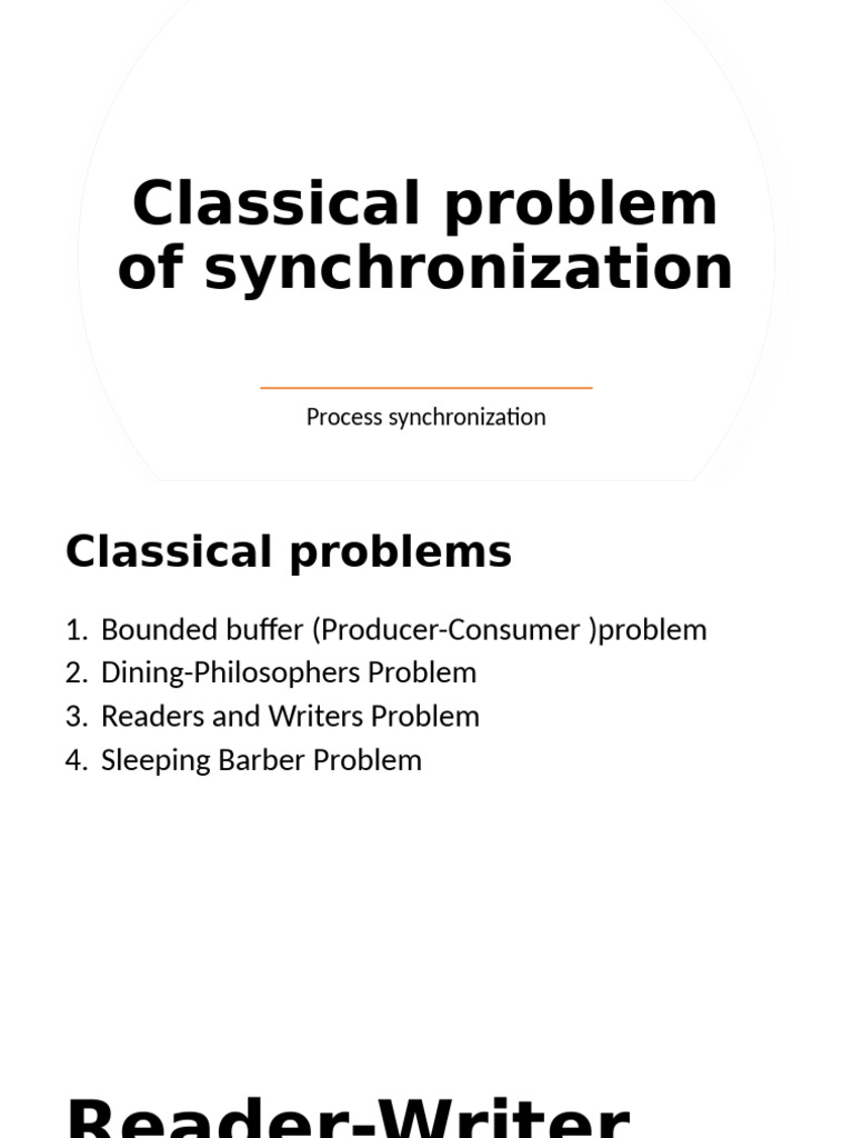 Process Synchronization Problems Explained | PDF | Operating System ...