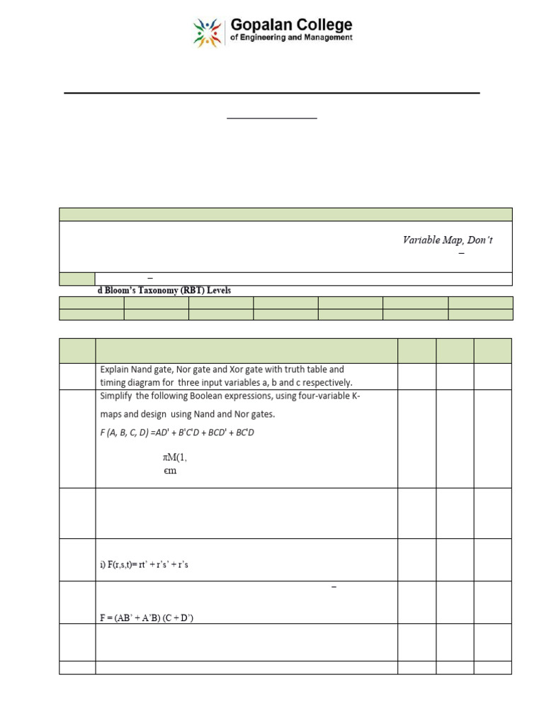 BCS302 - Question Bank - Modulewise | PDF | Cpu Cache | Logic Gate