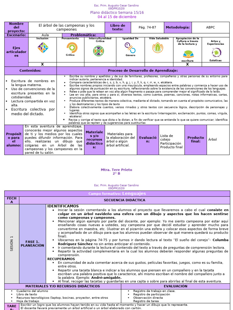 Semana 10-11 2B | PDF | Aprendizaje | Salón de clases