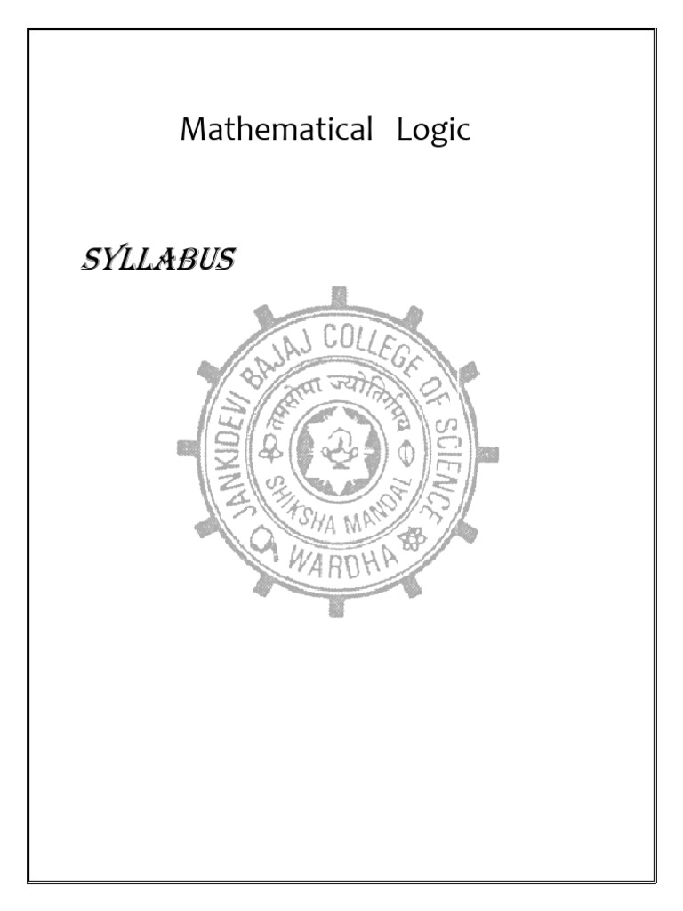 1 Part I Logic Pdf If And Only If Syntax Logic 6456