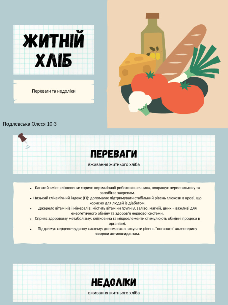 Energy in Food Education Presentation in Collage Neat Style | PDF