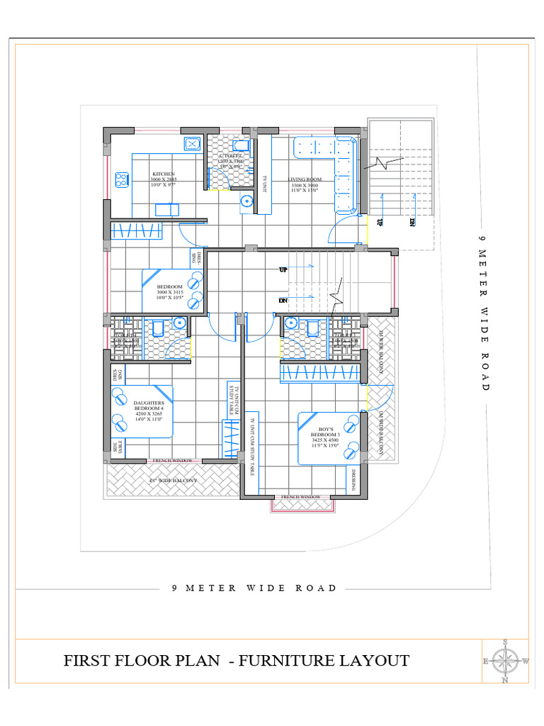 First Floor Plan - Furniture Layout (3) | PDF | Home | Interior Design