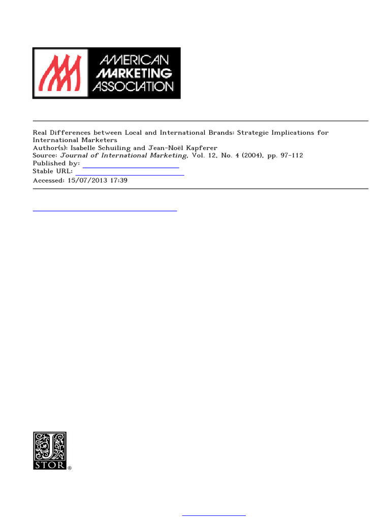 Real Differences Between Local and International Brands | PDF | Brand ...