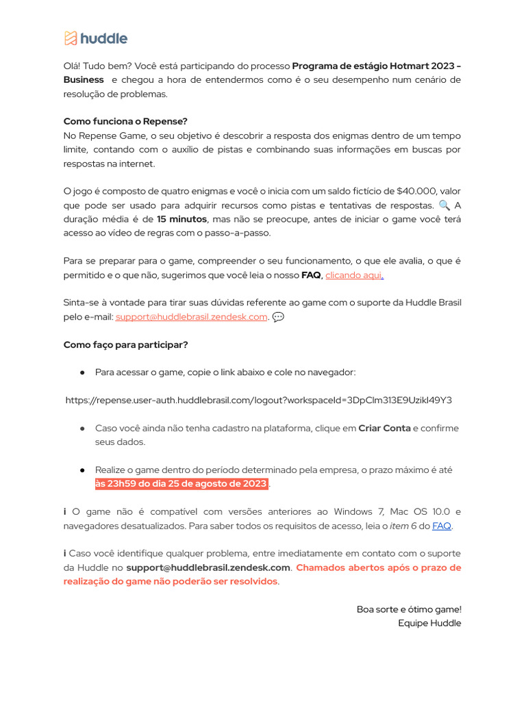 Instruções para o Repense Game | PDF