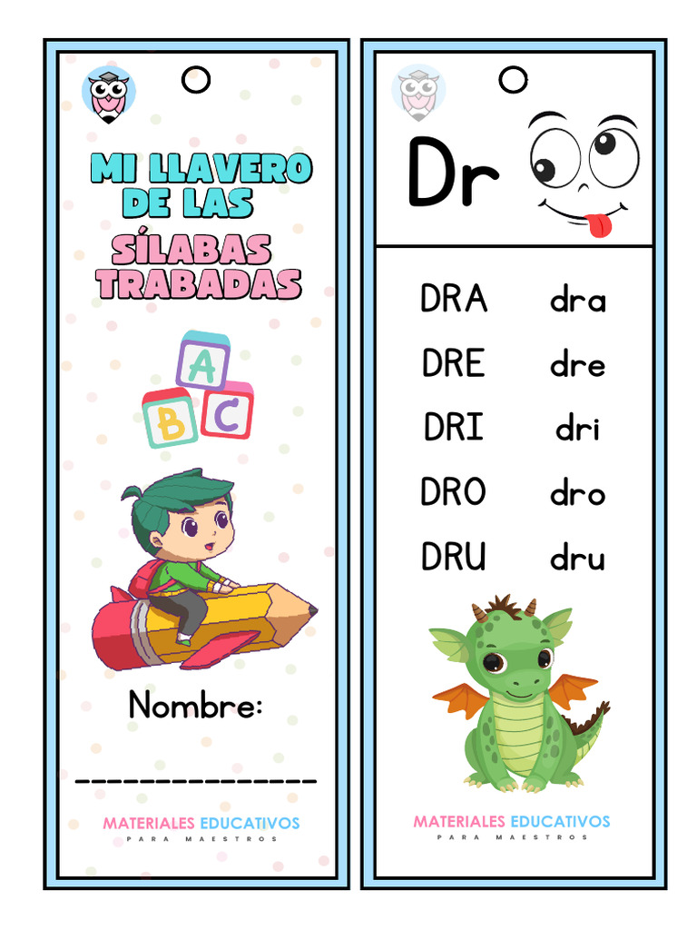 Sílabas Trabadas para Aprendizaje | PDF