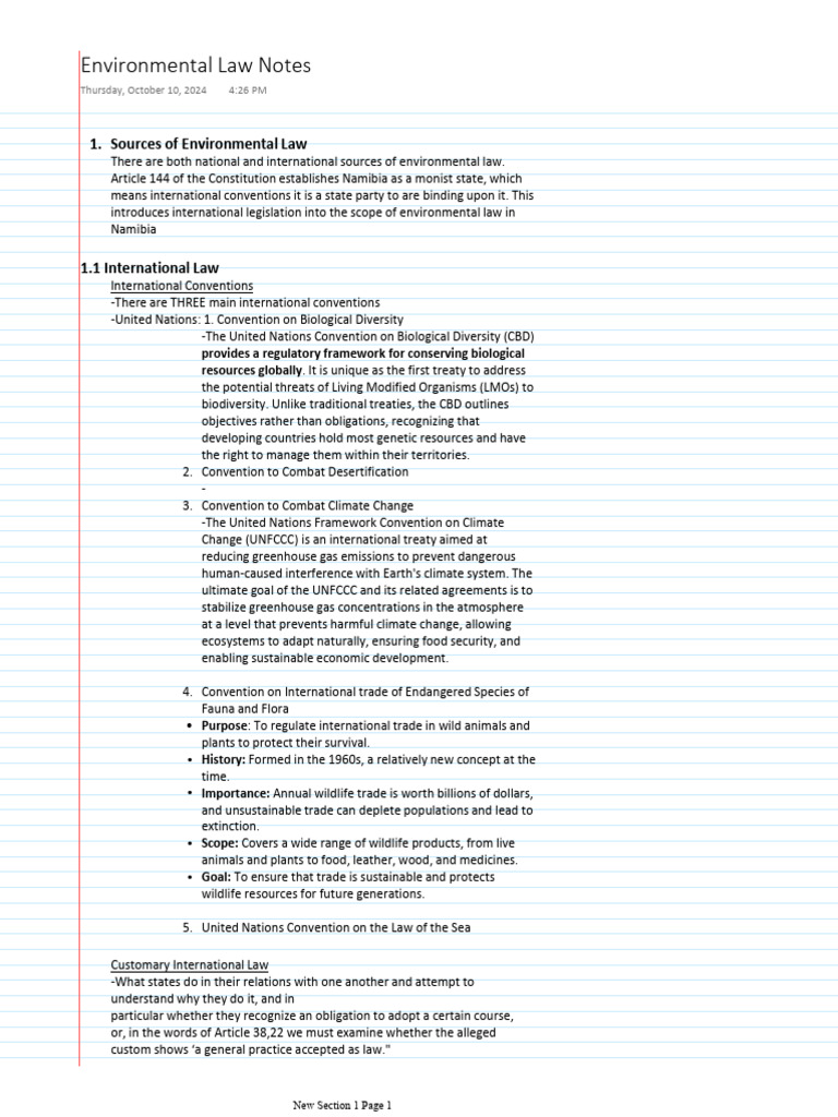 Environmental Law Overview | PDF | Environmental Law | Sustainability