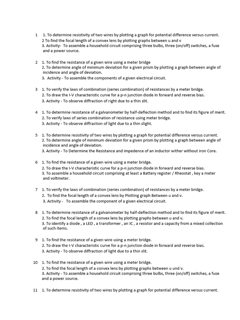 Questions Physics Practical | PDF | P–N Junction | Electrical Resistance And Conductance