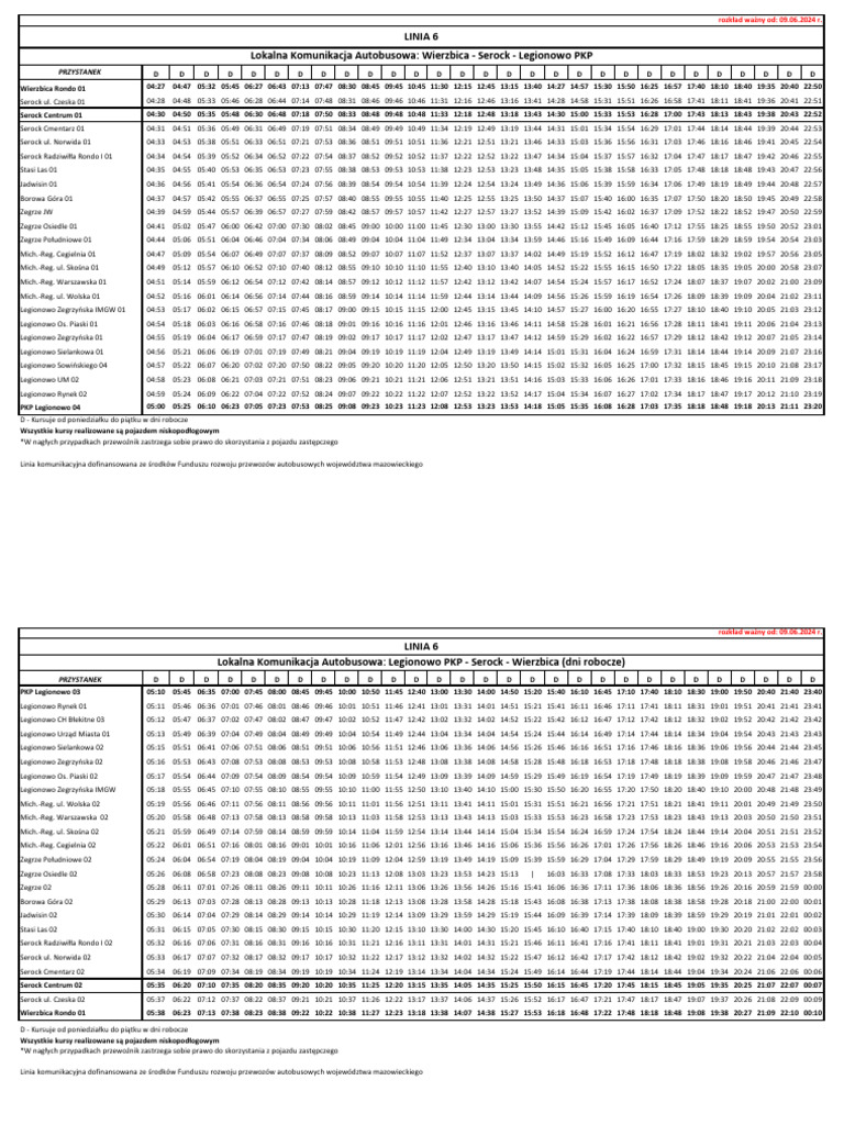 Linia_6_dni_robocze_od_09.06.2024 | PDF