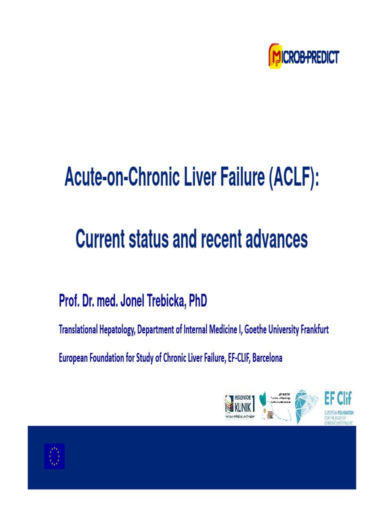 MasterClass ACLF Trebicka | PDF | Cirrhosis | Liver