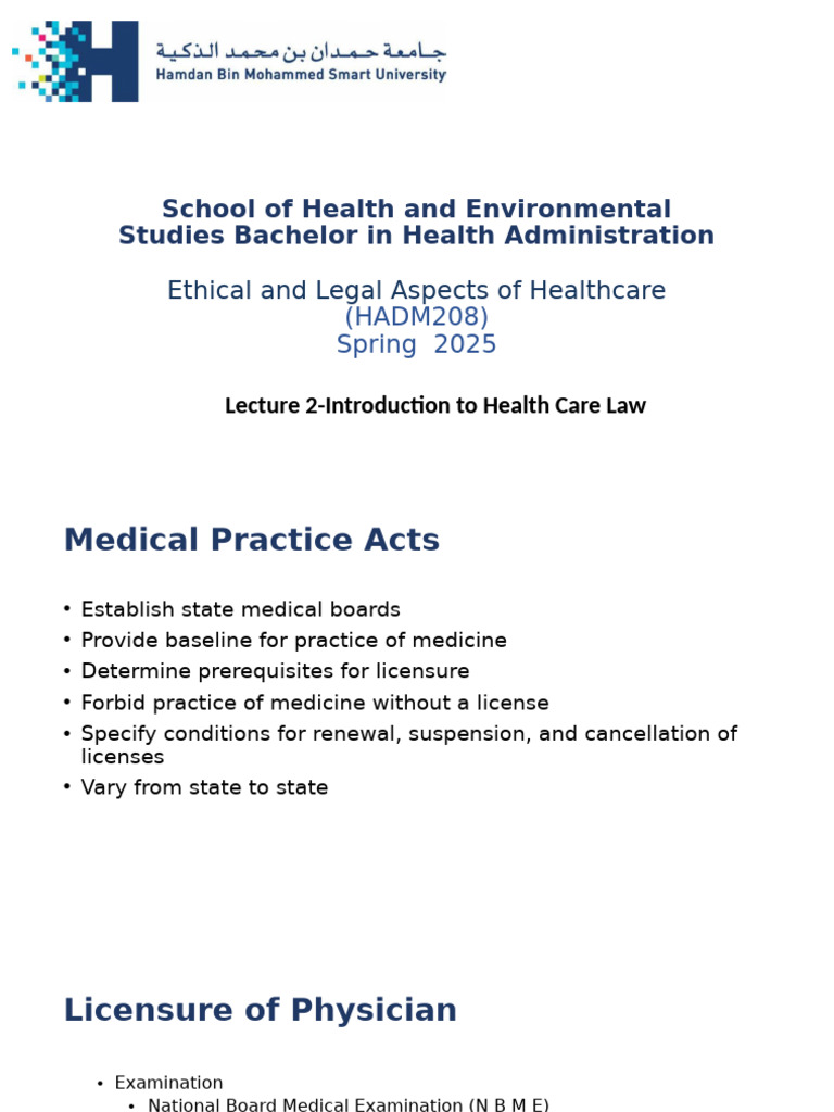 Healthcare Law and Ethics Overview | PDF | Informed Consent | Patient