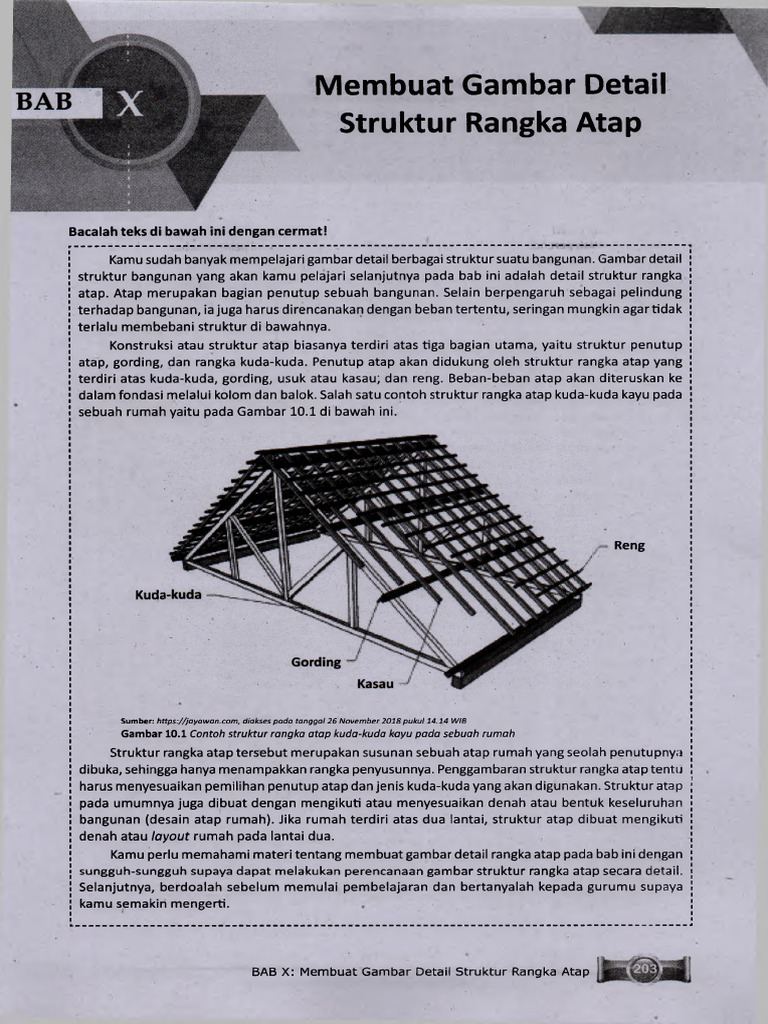Gambar Detail Struktur Rangka Atap | PDF