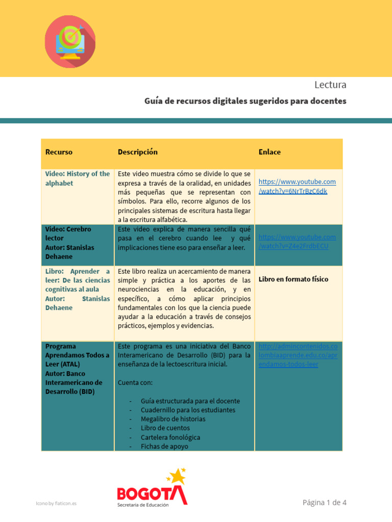 Recursos Digitales Lectura | PDF | Enseñando | Comprensión lectora