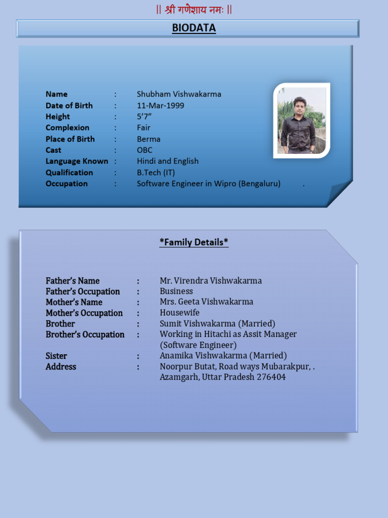 Biodata 2024 1 | PDF